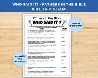 Who Said It? Women of the Bible Game, Printable Bible Verse Trivia for ...