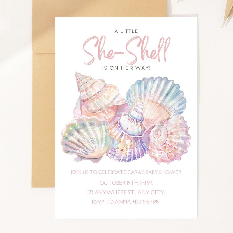 Shell Invitations - Etsy