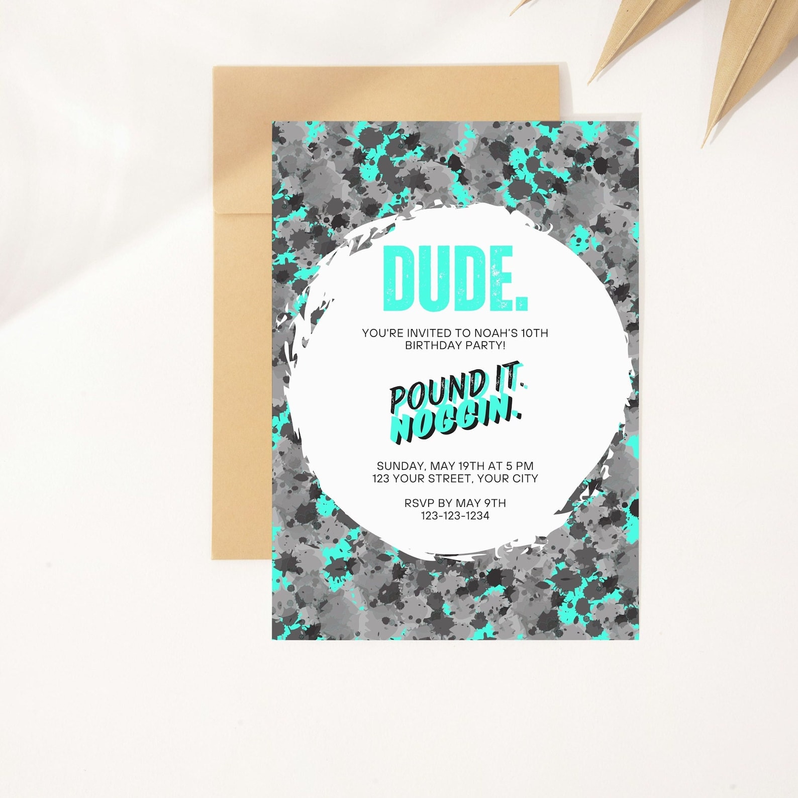 Editable Dude Birthday Invitation/perfect Invitation: Customizable ...