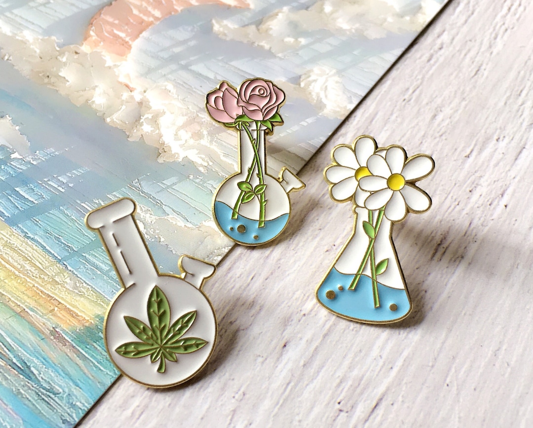 Chemistry Beaker Tube Science Enamel Pin, STEM Badge Pin, Lapel Pin ...
