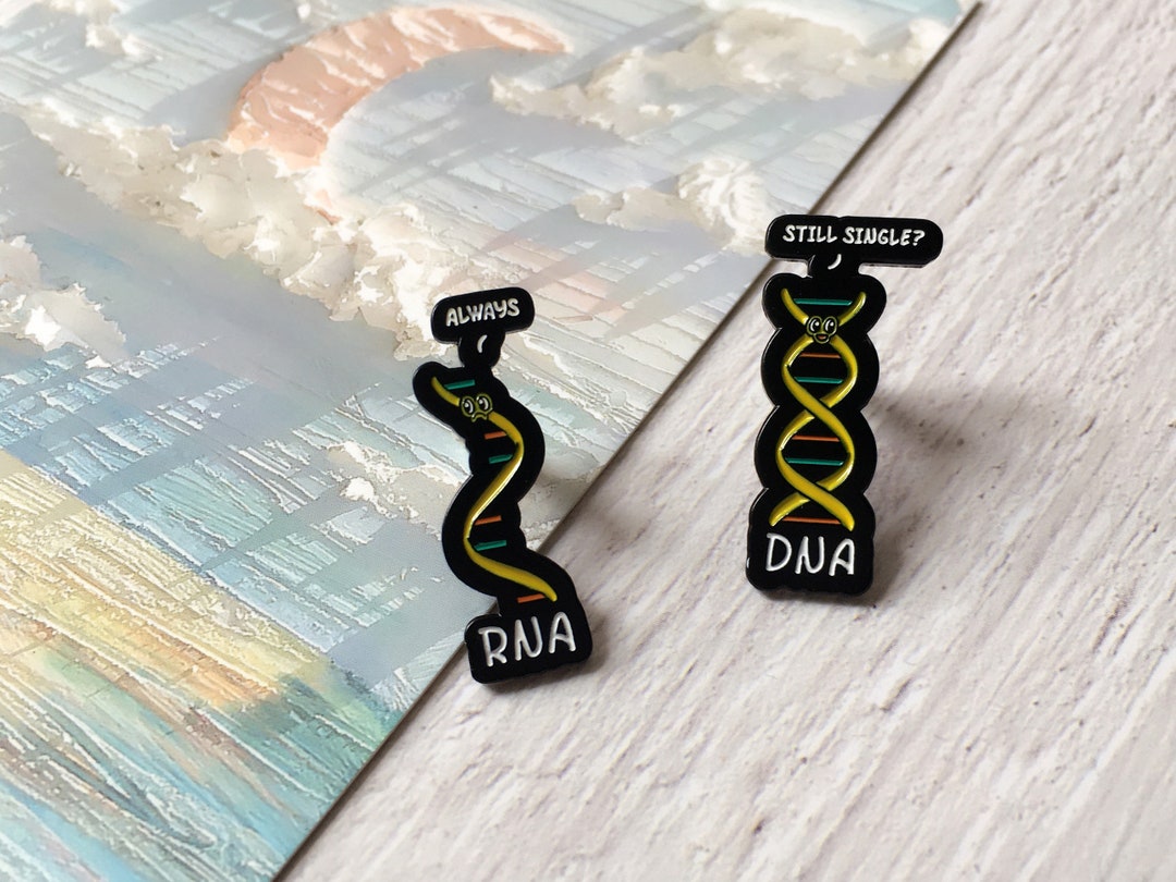RNA and DNA Biology Science Enamel Pin, STEM Badge Pin, Lapel Pin ...