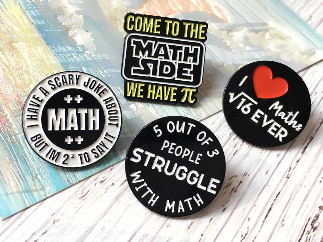 Math Lovers Enamel Pin, STEM Badge Pin, Lapel Pin, Collar Pin, Brooch ...