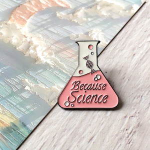Chemistry Beaker Tube Science Enamel Pin, STEM Badge Pin, Lapel Pin ...