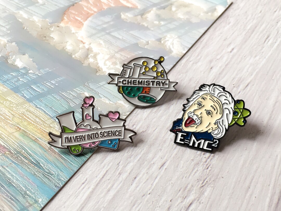 Chemistry, Physics, Science Enamel Pin, STEM Badge Pin, Lapel Pin ...