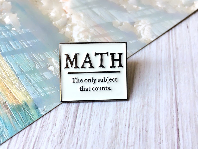 Math, Mathematics Enamel Pin, STEM Badge Pin, Lapel Pin, Collar Pin ...