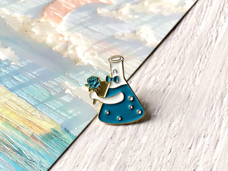 Chemistry Beaker Tube Science Enamel Pin, STEM Badge Pin, Lapel Pin ...