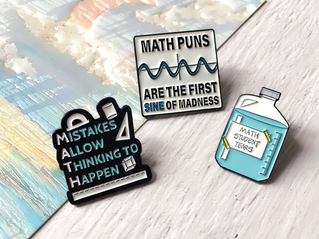 Math, Mathematics Enamel Pin, STEM Badge Pin, Lapel Pin, Collar Pin ...