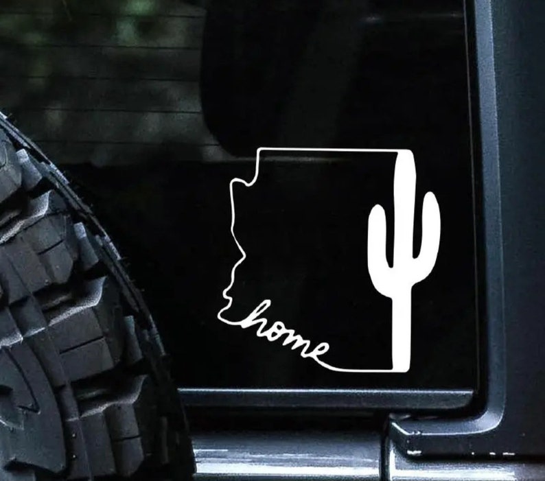 Arizona State Outline Car Decal Sticker - Etsy