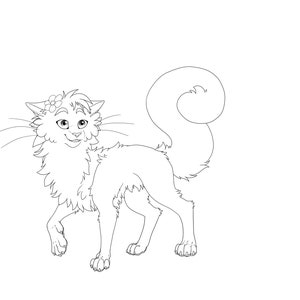 Cat Lineart Base - Create Your Own Cat Character! - Etsy
