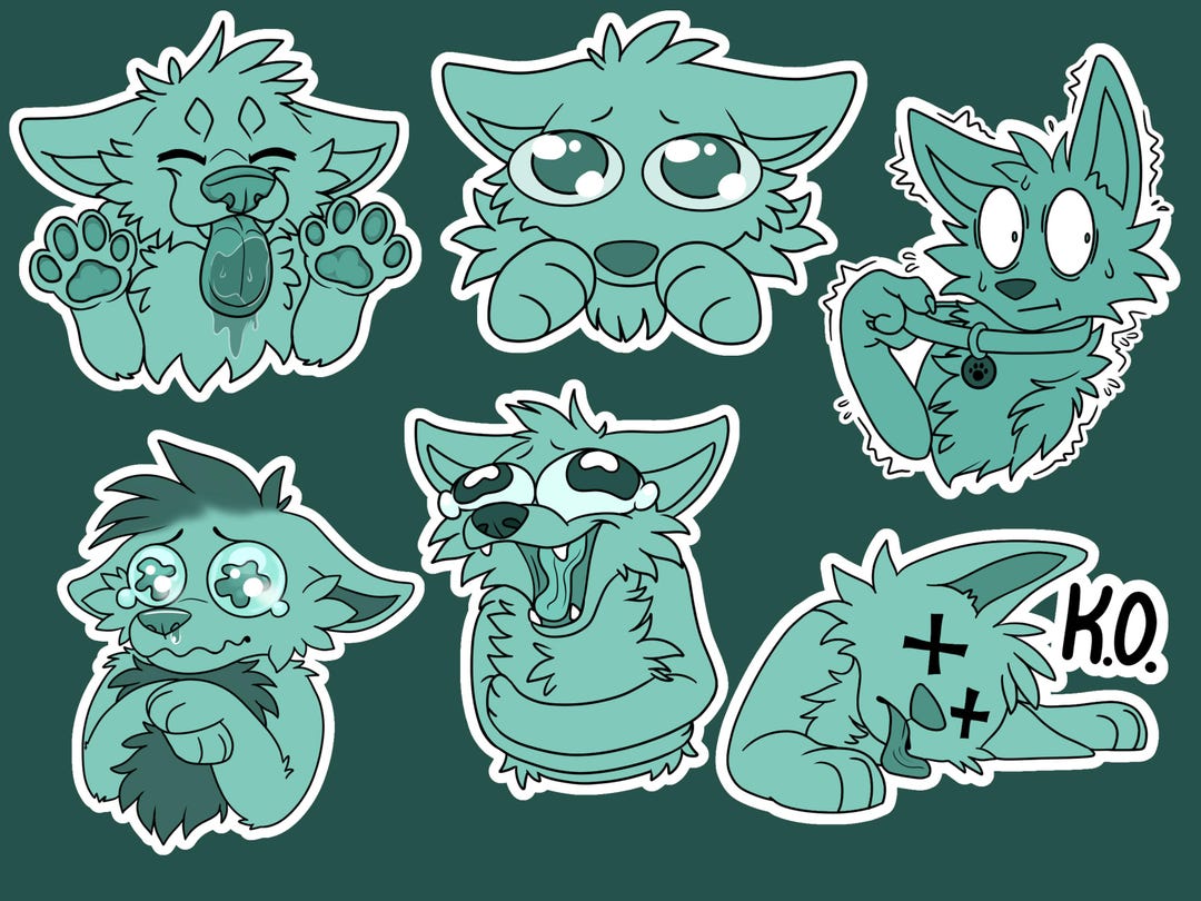 Digital Canine Furry Emote/sticker Bases! - (pack 1) - Etsy