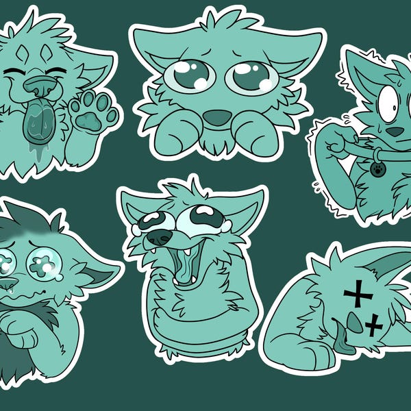 Furry Stickers - Etsy