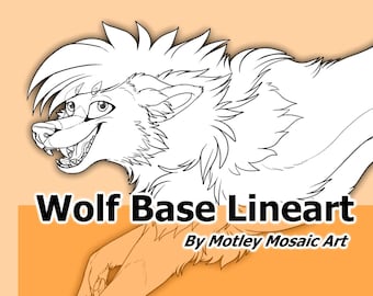 Wolf Base Lineart - Reference Sheet Base - Etsy
