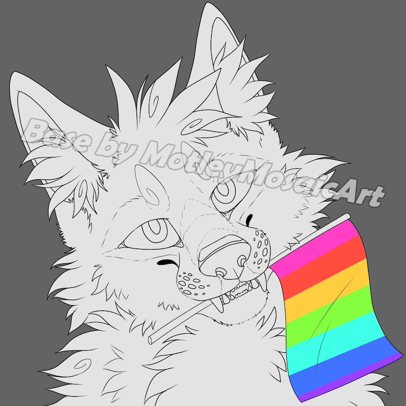 FURRY PRIDE FLAG - Canine Coloring Base - Etsy