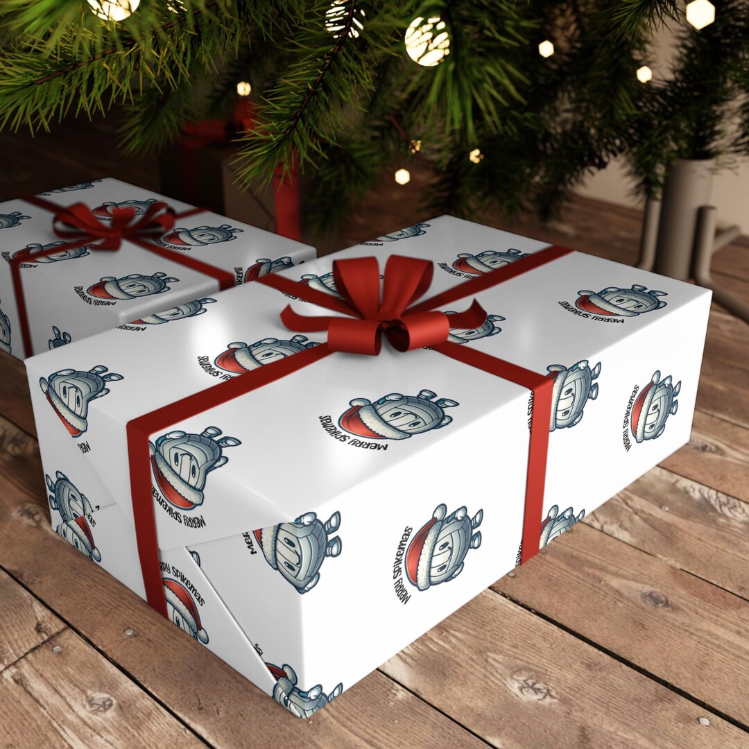 Merry Spikemas Volleyball Gift Wrap: Santa Volleyball Wrapping Paper - Etsy