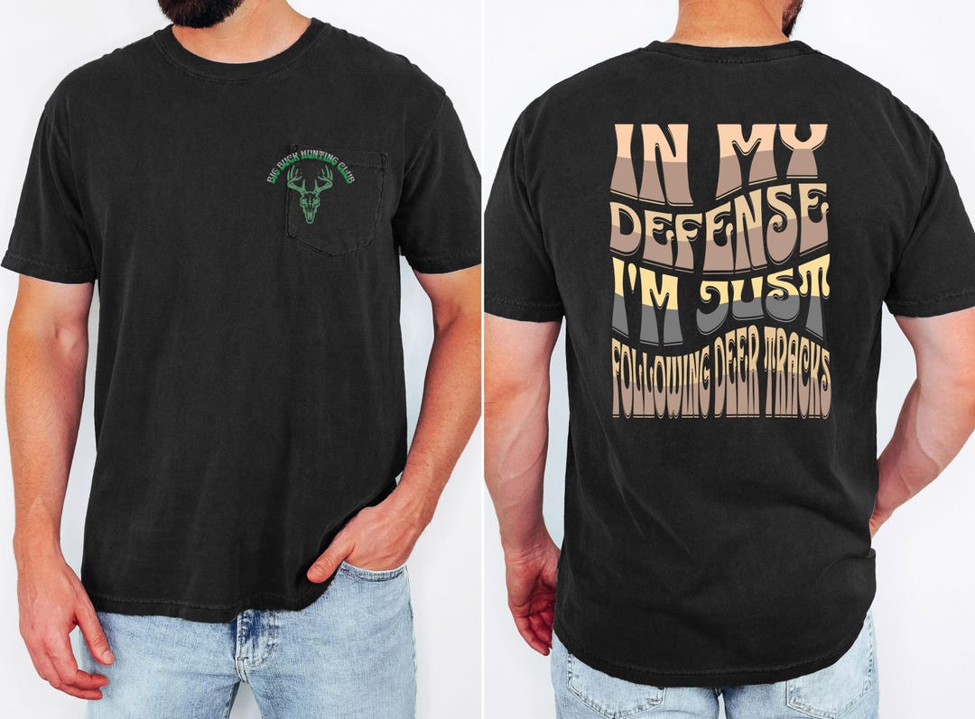 Deer Tracks Hunting Club Shirt: Comfort Colors Pocket Tee - Etsy