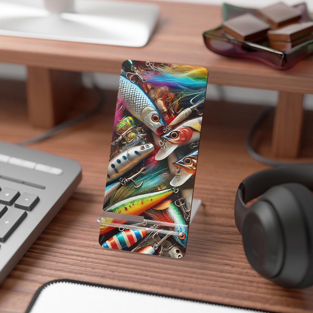 Fishing Lure Phone Stand: Angler Gift, Smartphone Display - Etsy