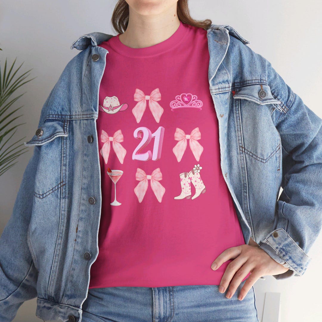 21st Birthday Shirt, Happy 21st Birthday Shirt, 21st Birthday Coquette ...
