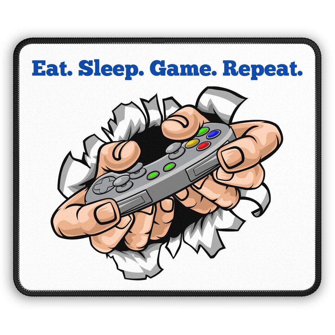 Eat Sleep Game Repeat Mouse Pad: Gamer Controller Neoprene Mousepad - Etsy