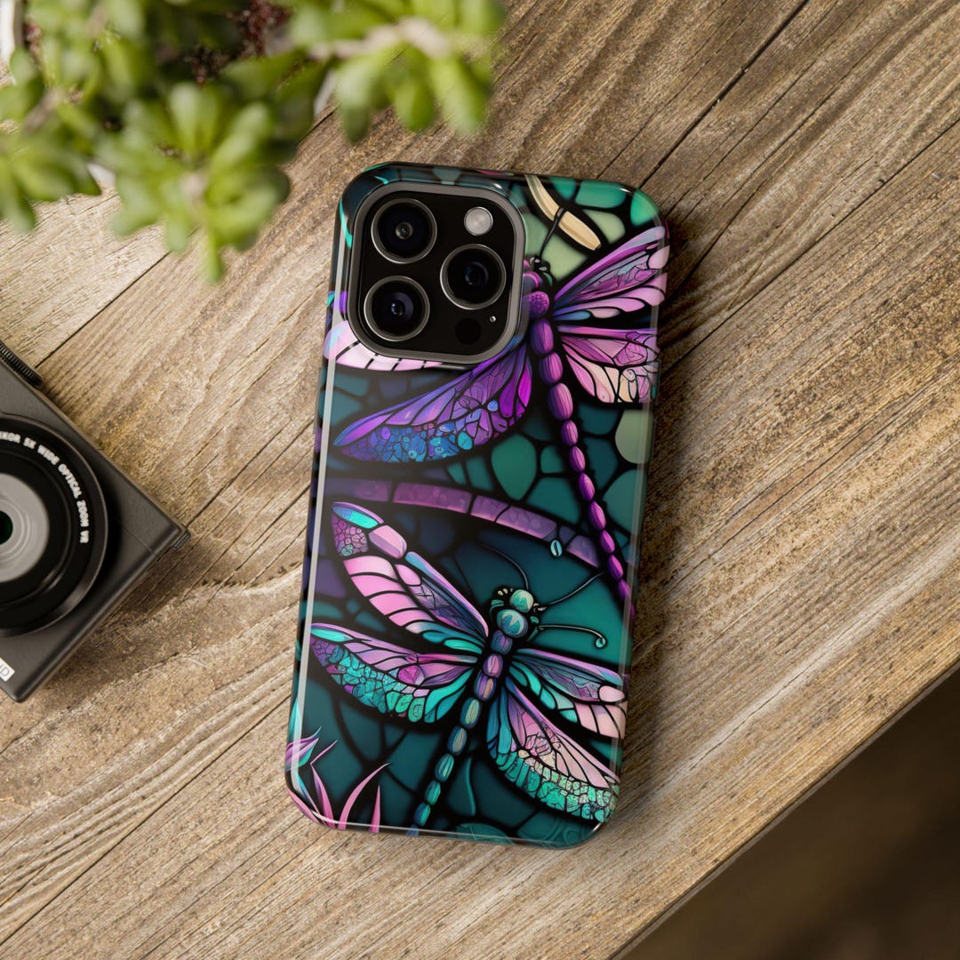 Stained Glass Dragonfly Phone Case, Tough Case for Phone, Protective ...