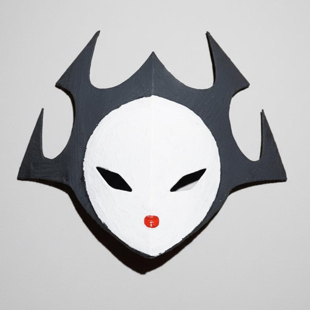 Ashi Spirit Mask – Stylized Oni-inspired Face Piece - Etsy