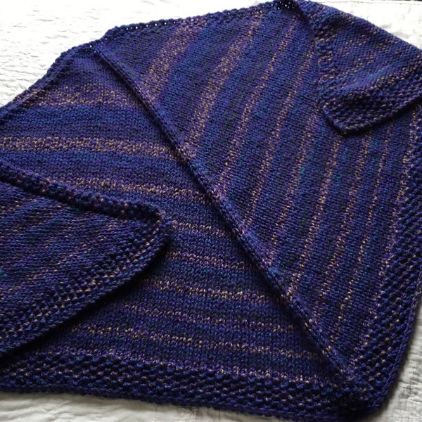 Hand Knit Shawl - Etsy UK