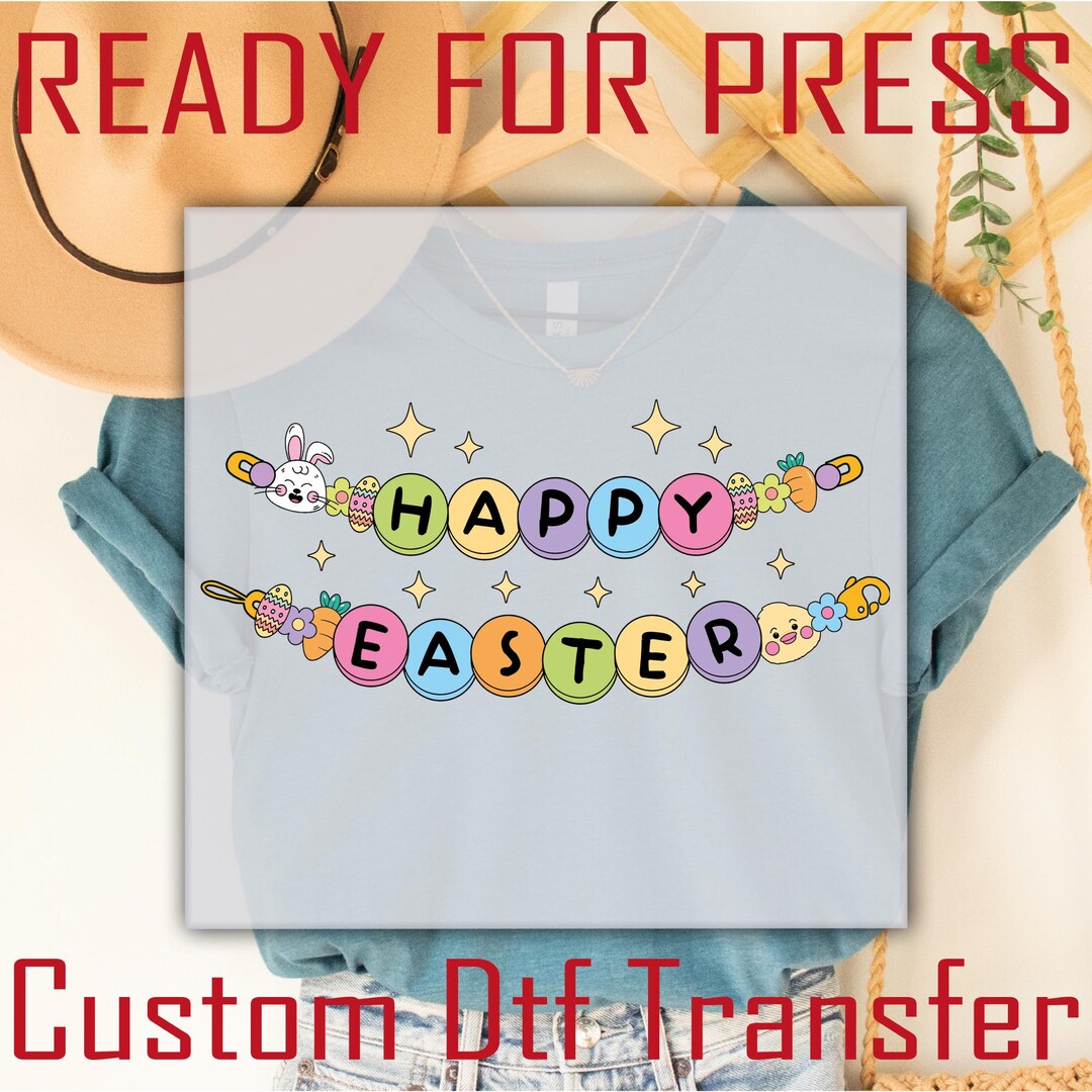 Happy Easter DTF Transfers, Easter Dtf Transfers, Heat Transfers, High ...