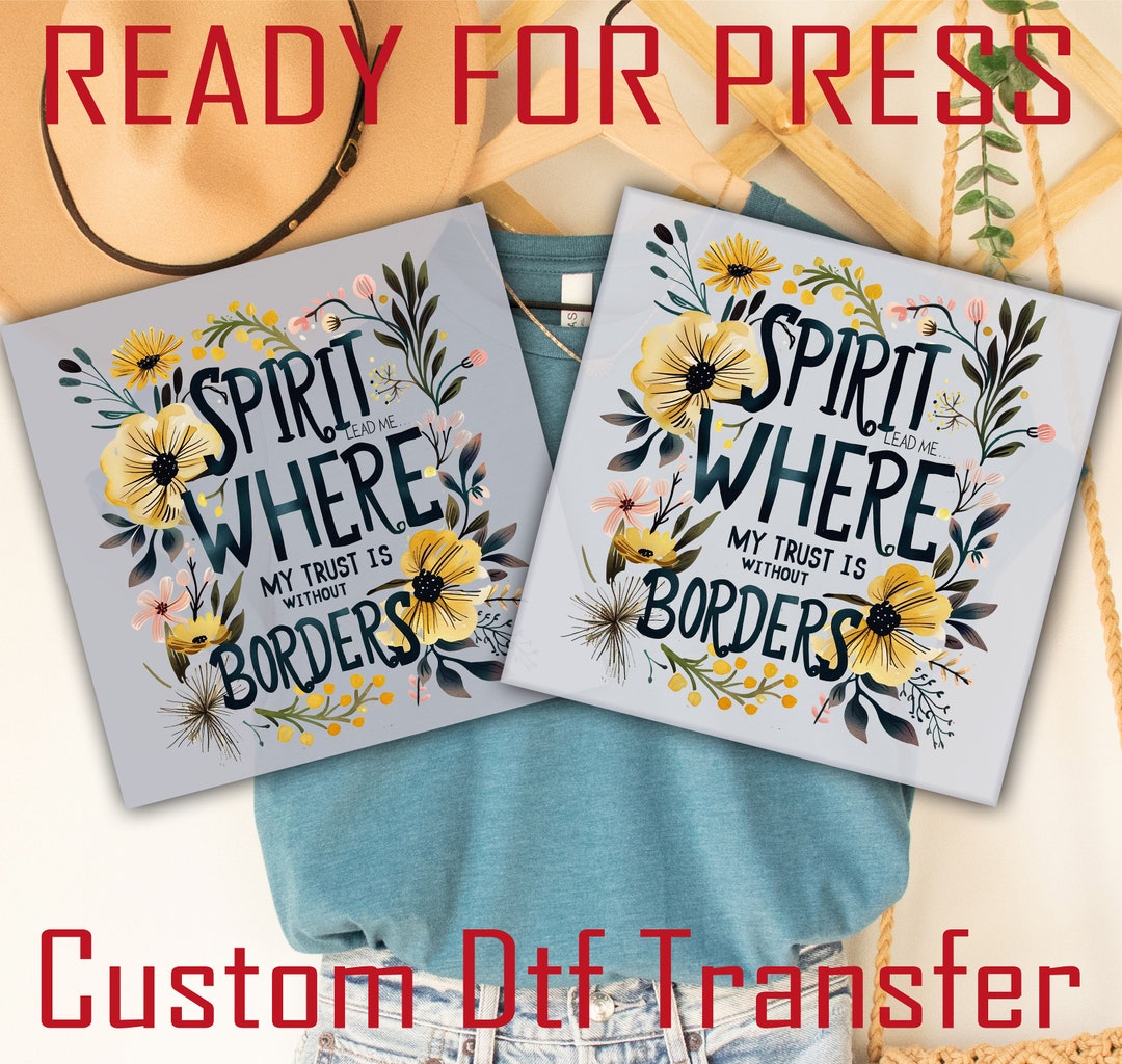 Floral Christian DTF Transfers, Bible Dtf Transfers, High Quality ...