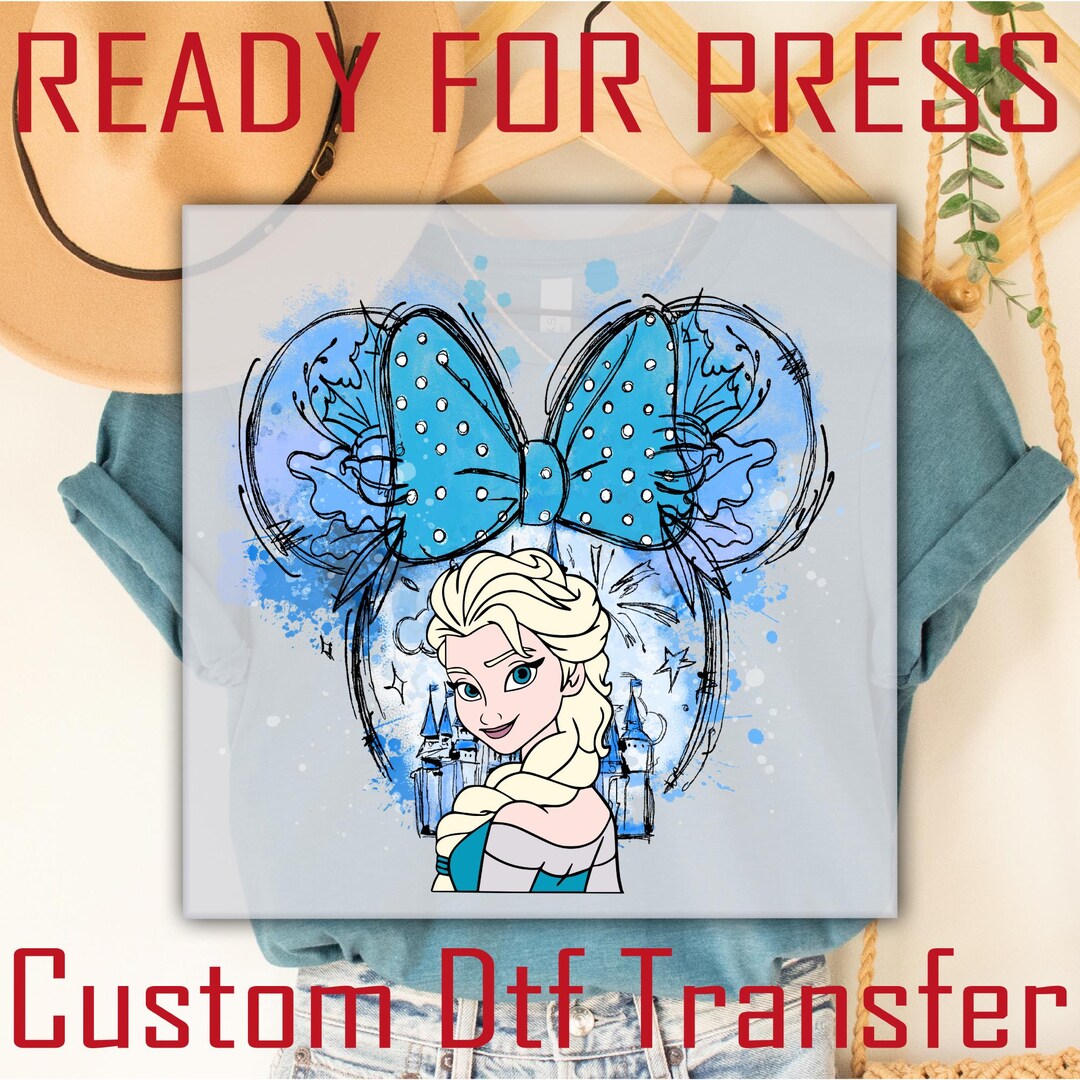 Princess Elsa Ready to Press, Elsa Dtf Transfer, Disney Elsa DTF ...