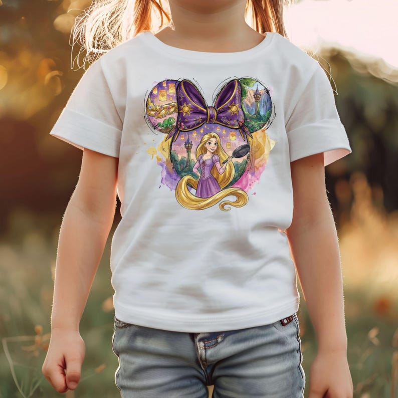 Disney Princess DTF Transfer, Watercolor Mouse Ears Ready to Press ...