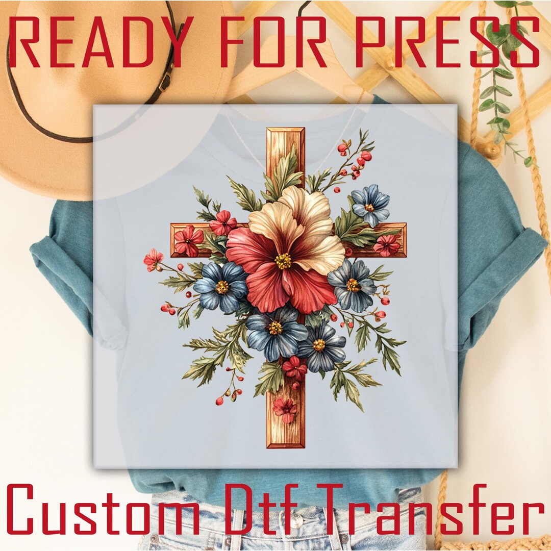 Floral Christian Iron on Transfer, Bible Verses Dtf Transfers, Faith ...