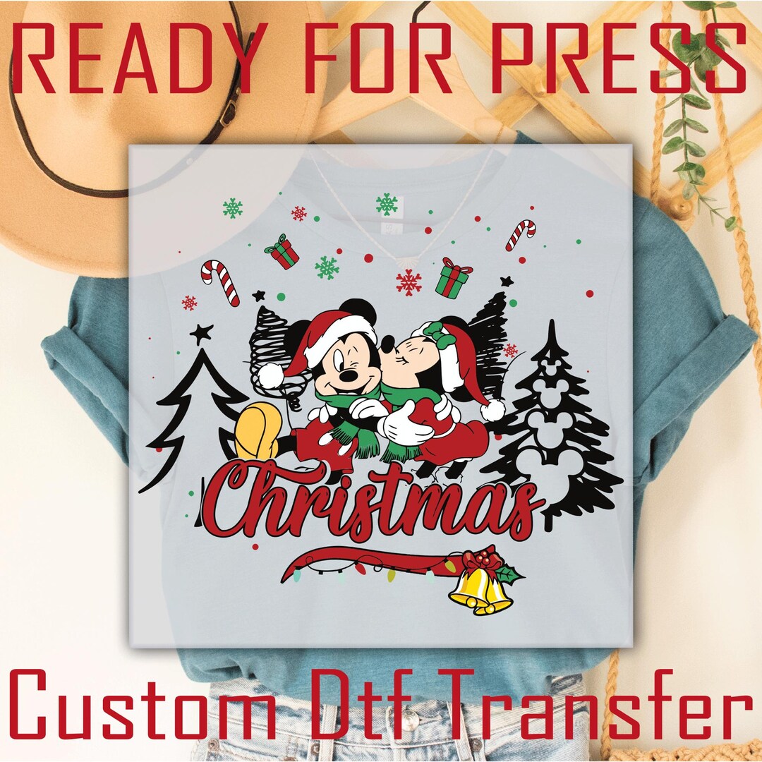 Funny Christmas Mickey and Minnie Ready to Press, Christmas Family Dtf ...