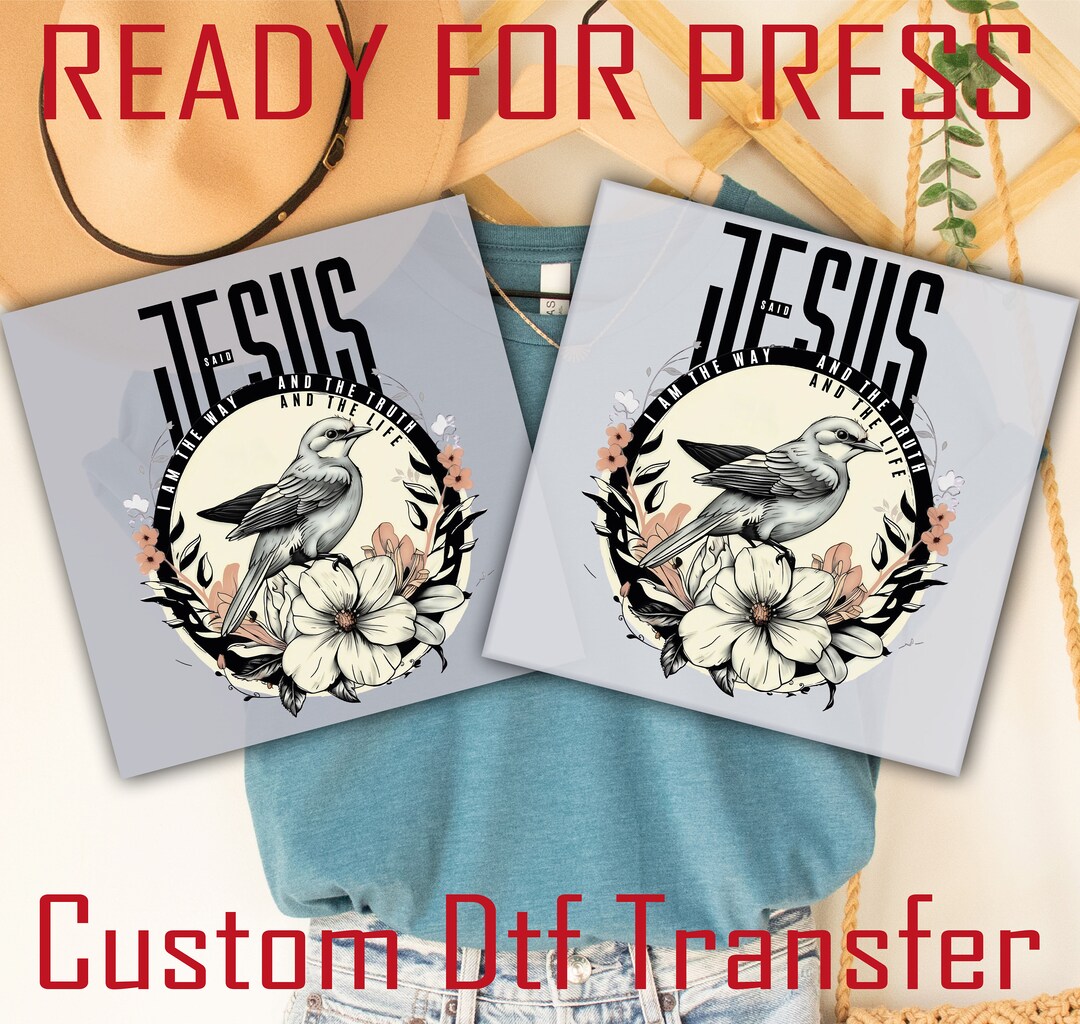 Floral Christian DTF Transfers, Bible Dtf Transfers, Heat Transfers, High Quality Transfer ...