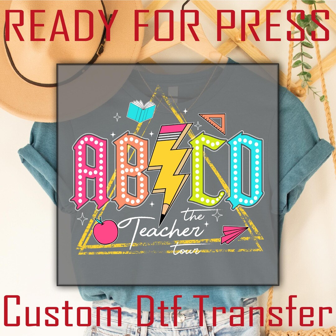 ABCD Teacher Life DTF Transfer: Ready to Press - Etsy