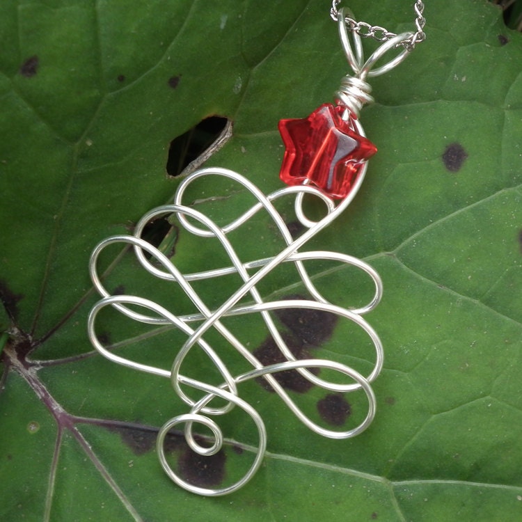 TUTORIAL: Quick Christmas Tree (wire-wrapped Pendant/ornament ...