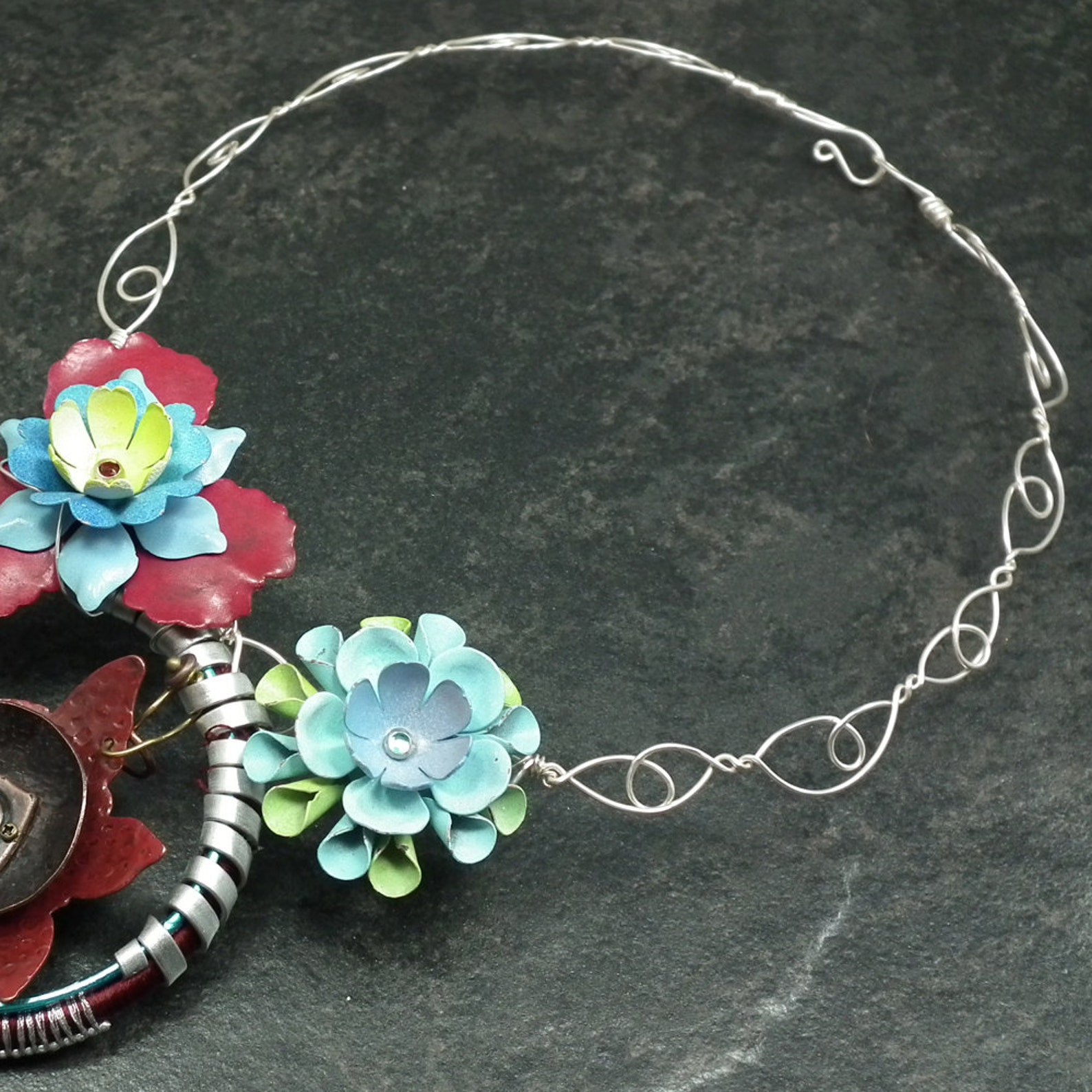 TUTORIAL: Hand Woven Neck Wire Design (wire-wrapped Necklace ...