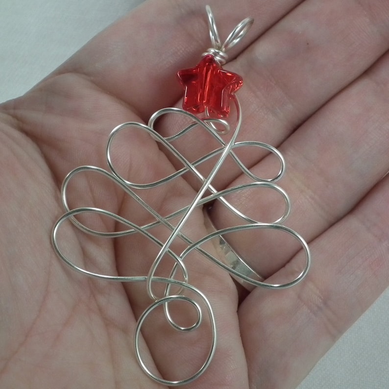 TUTORIAL: Quick Christmas Tree (wire-wrapped Pendant/ornament ...