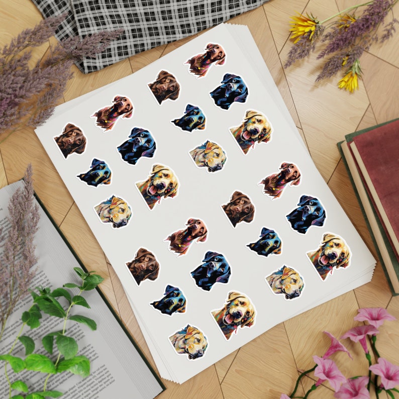 Labrador Retriever Assorted Sticker Sheet Bundle, 10 Sheets, 240 ...
