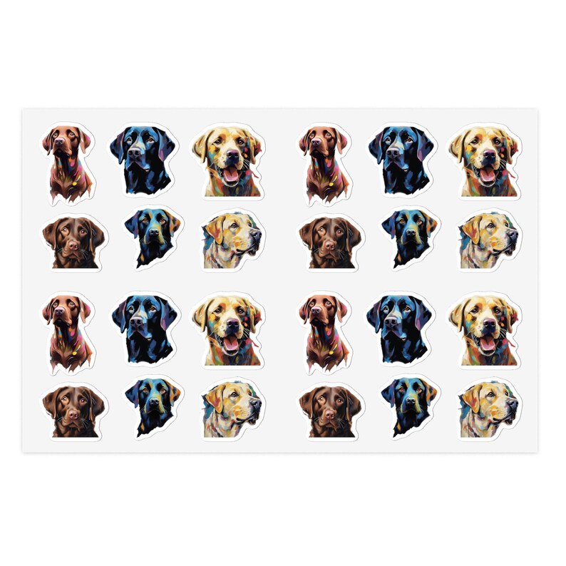 Labrador Retriever Assorted Sticker Sheet Bundle, 10 Sheets, 240 ...