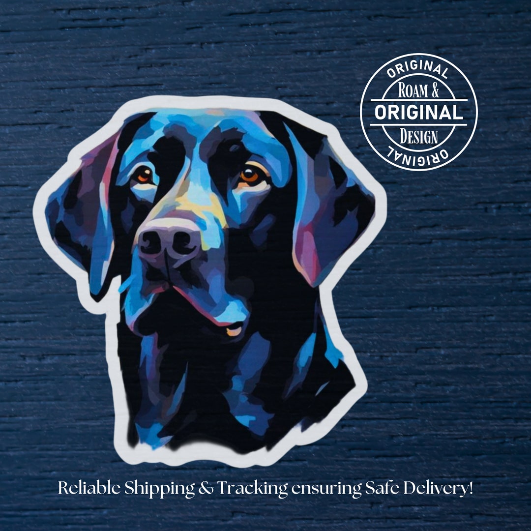 Black Labrador Retriever, davis, Vinyl Decal, Black Lab, Dog, Abstract ...