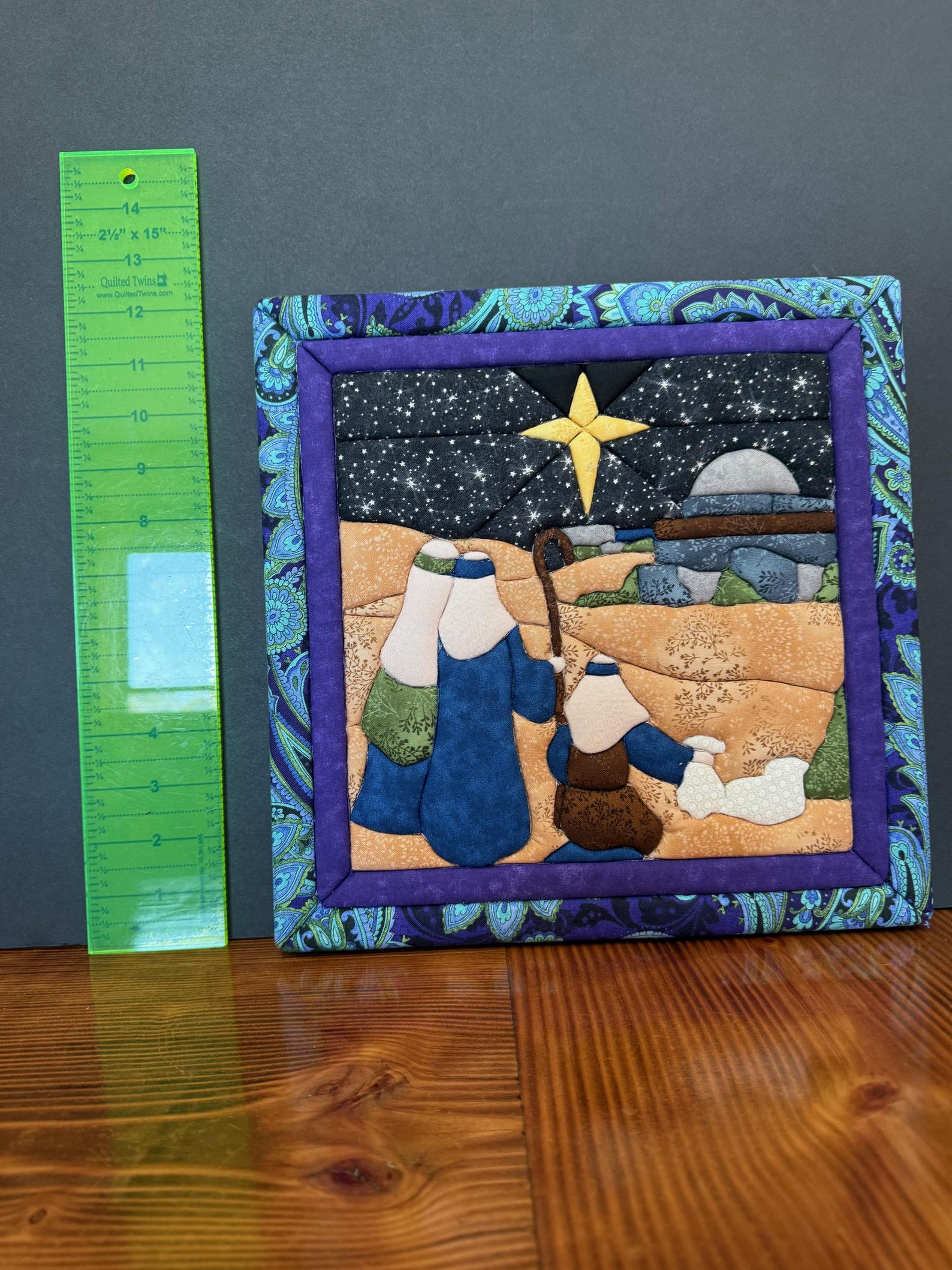 Nativity Scene Quilt Art: Three Wise Men Christmas Decor - Etsy