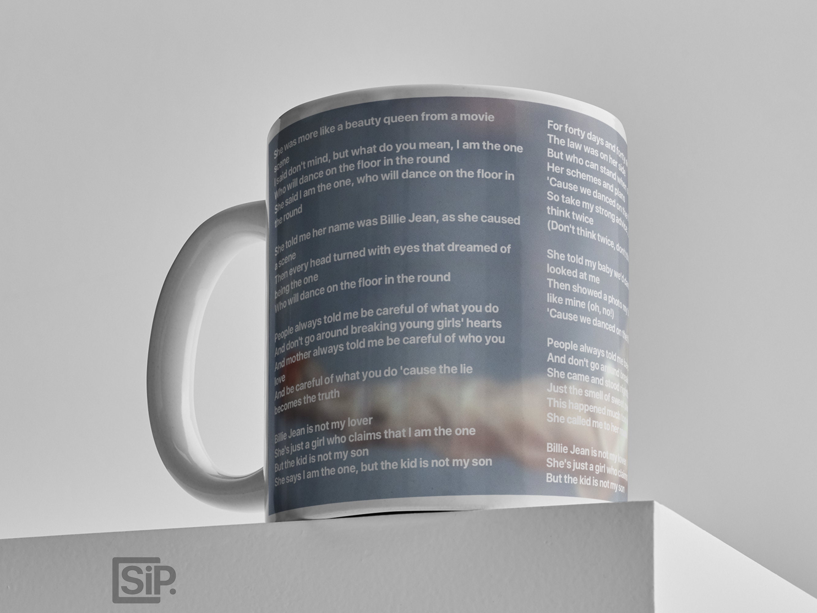 Michael Jackson Billie Jean Lyrics Wraparound Mug - Etsy