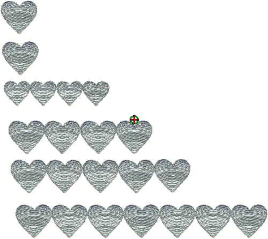 Ombre Heart - Machine Embroidery Design - Etsy