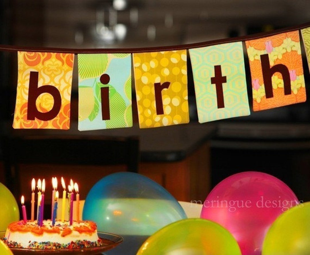 PATTERN Happy Birthday Fabric Banner PDF Format - Etsy