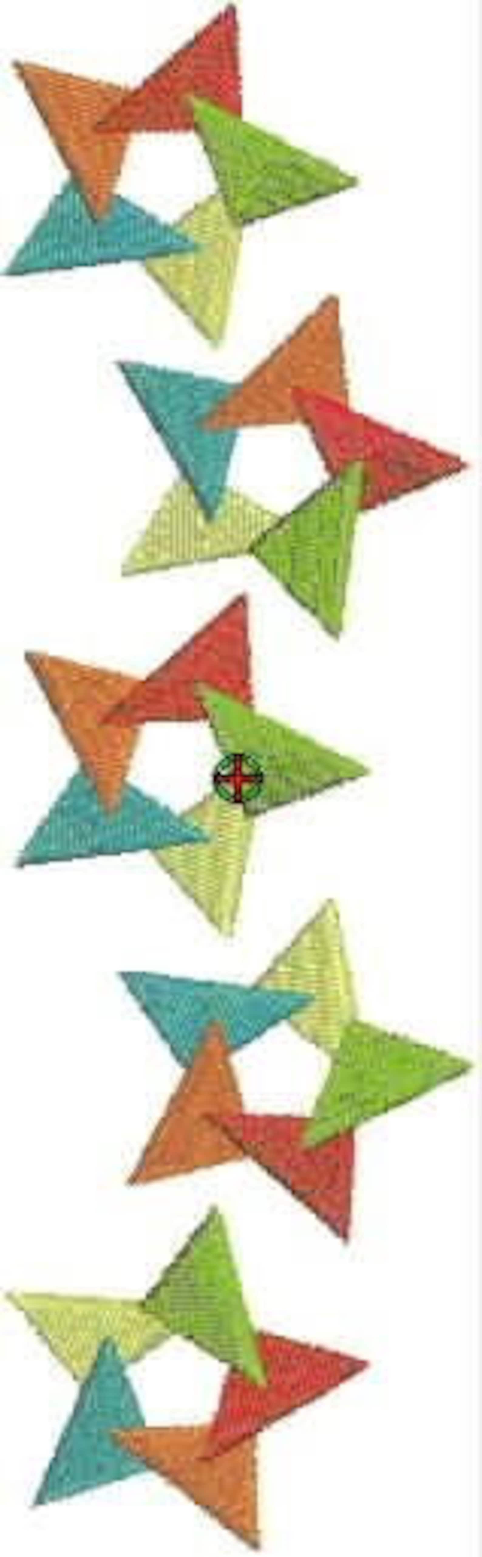 Triangles of Stars Machine Embroidery Designs | Etsy