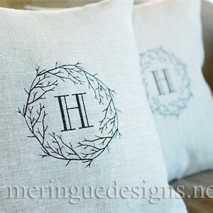 Branches Monogram - Machine Embroidery - Etsy