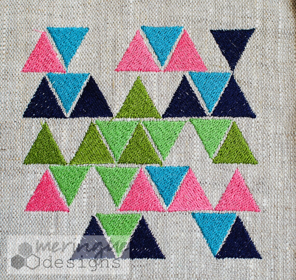 Triangles Stacked Machine Embroidery Designs | Etsy