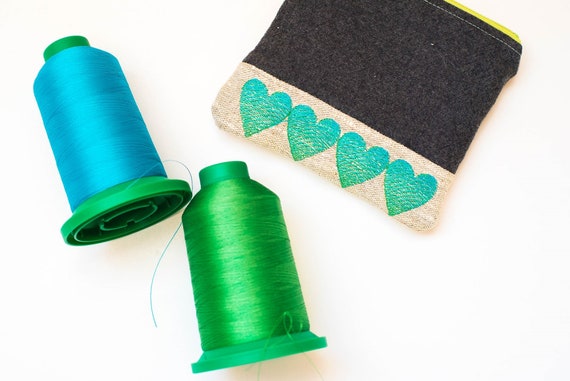 Ombre Heart Machine Embroidery Design | Etsy