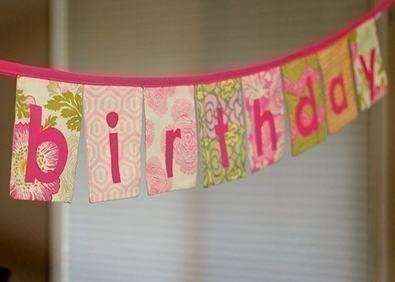 PATTERN Happy Birthday Fabric Banner PDF Format - Etsy