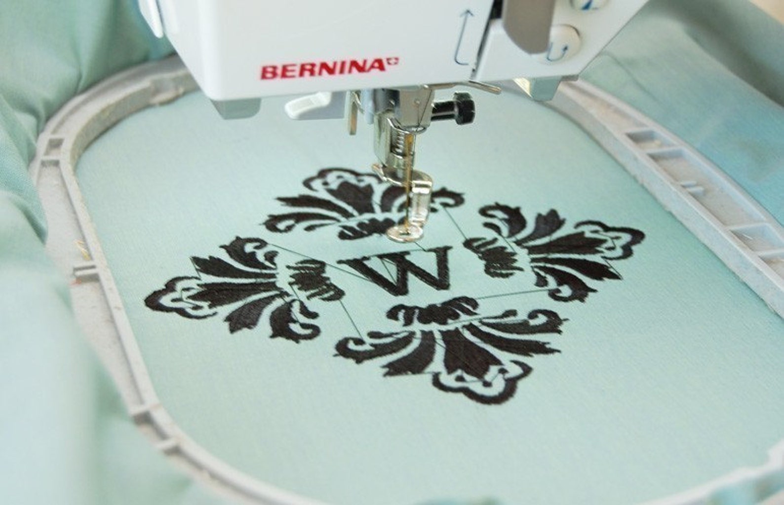 Damask Monogram Machine Embroidery Design and Alphabet - Etsy