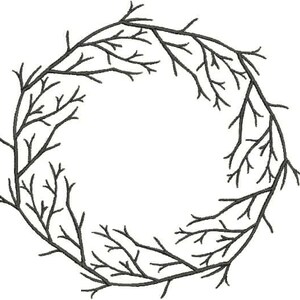 Branches Monogram - Machine Embroidery - Etsy